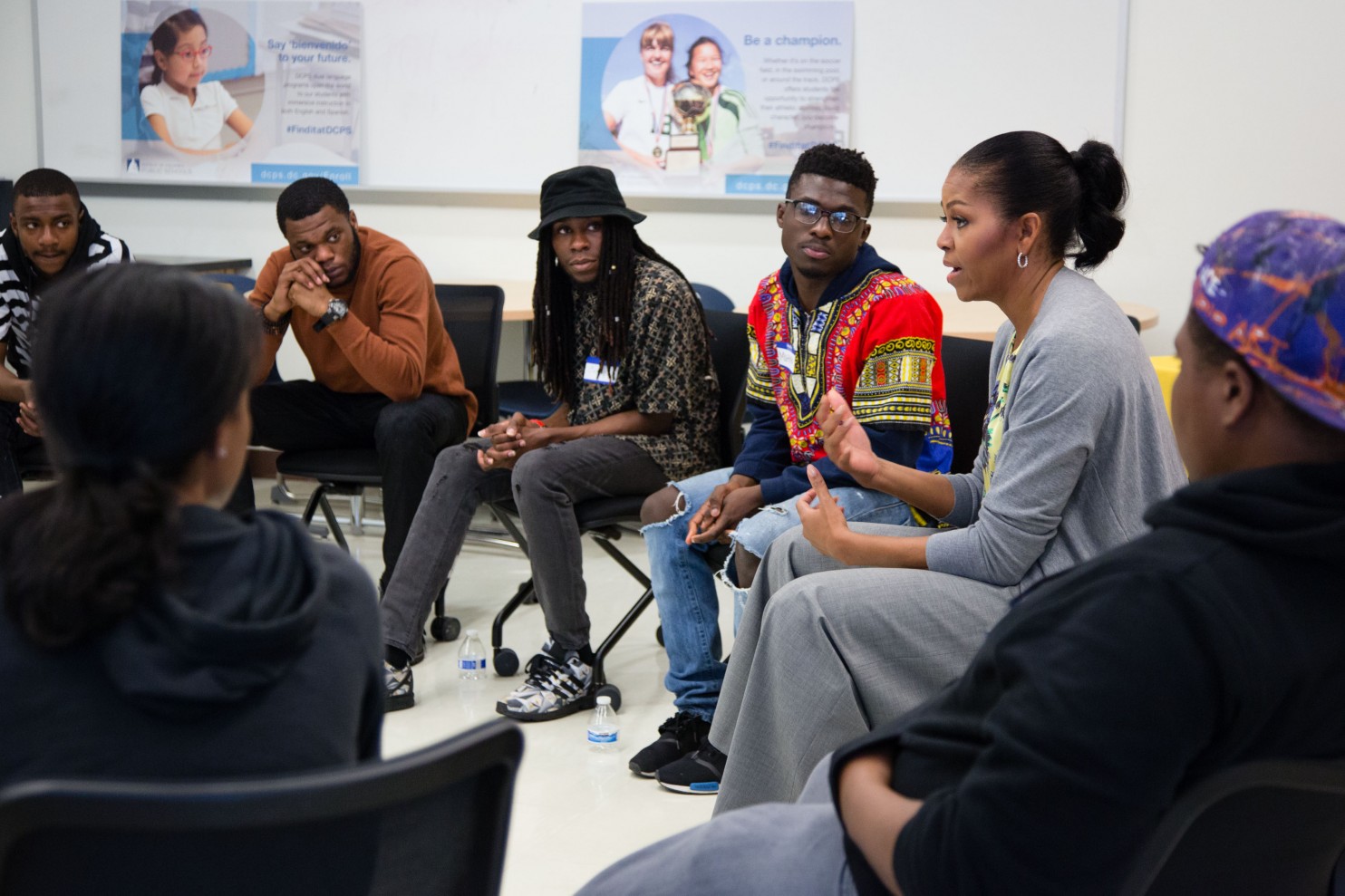 Michelle Obama Surprises High School Students in D.C., Talks Struggles ...
